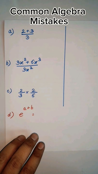 common algebra mistakes #maths #mathematics #algebra #neb #see - YouTube