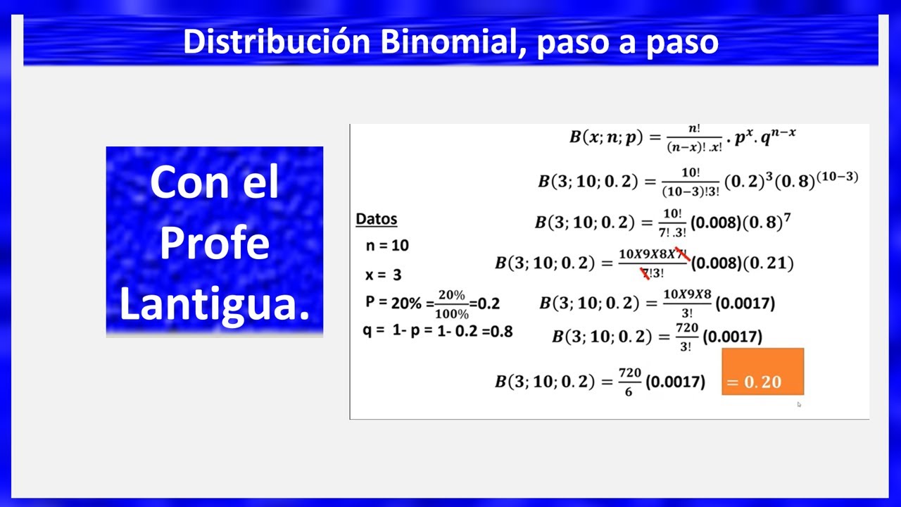 Distribución Binomial, paso a paso - YouTube