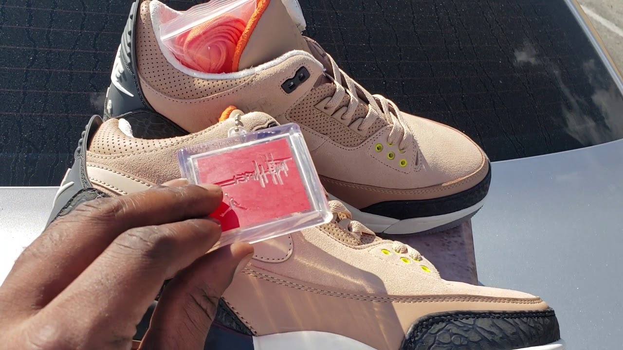 Jordan 3 JTH Bio Beige Got A Lil Razzle!! - YouTube
