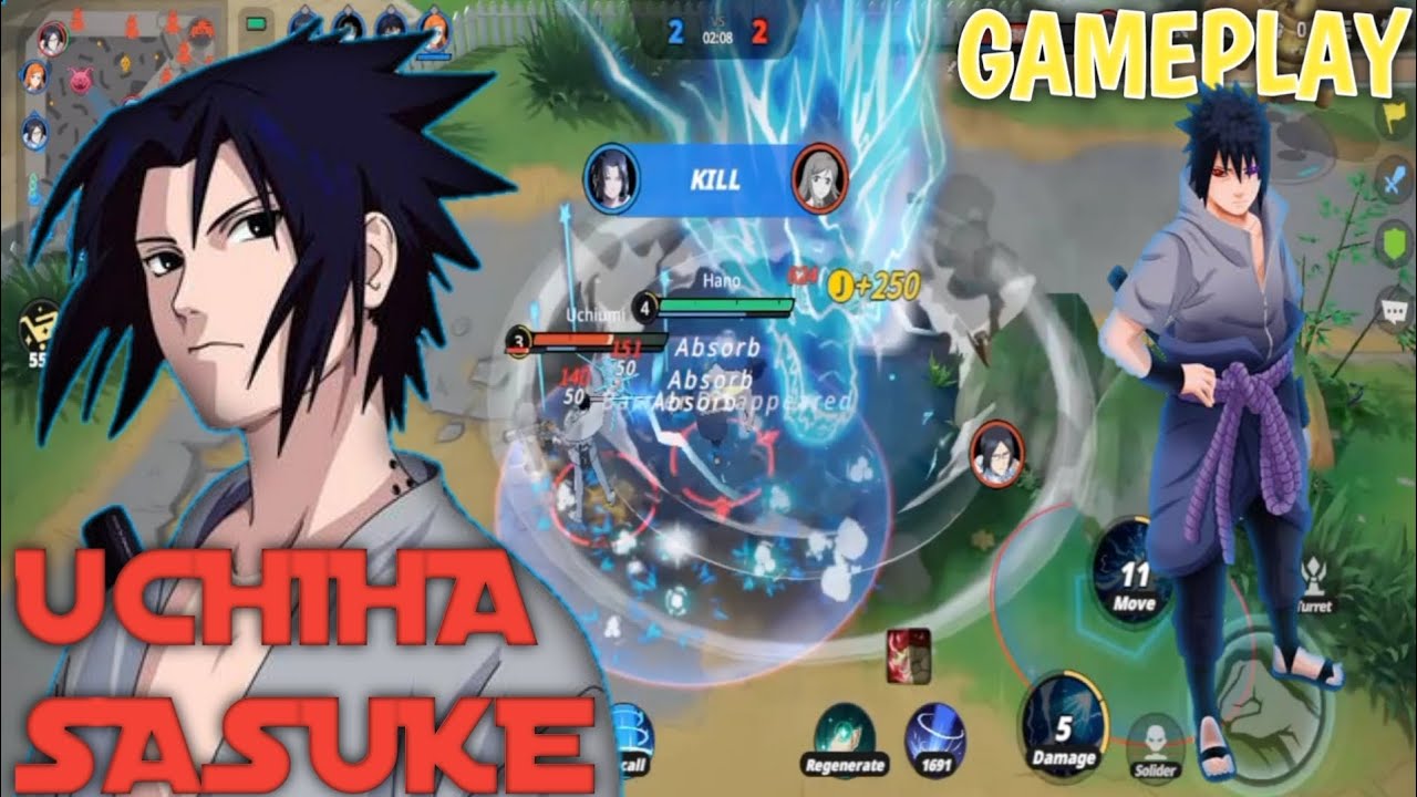 UCHIHA SASUKE GAMEPLAY | JUMP:ASSEMBLE APK - YouTube