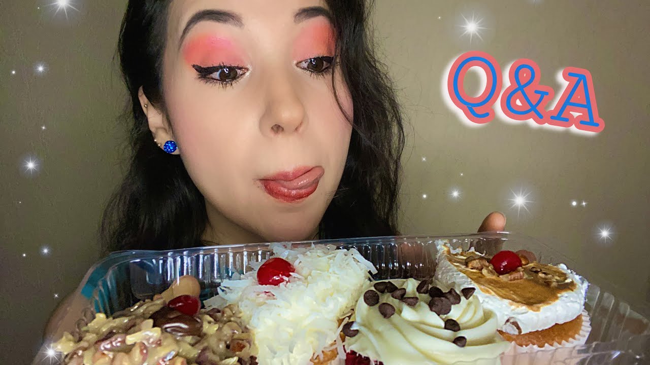 ASMR Respondiendo Preguntas (Parte 2) y Comiendo Cupcakes | Eating ...