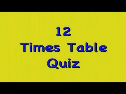 Kidzone - Twelve Times Table Quiz - YouTube