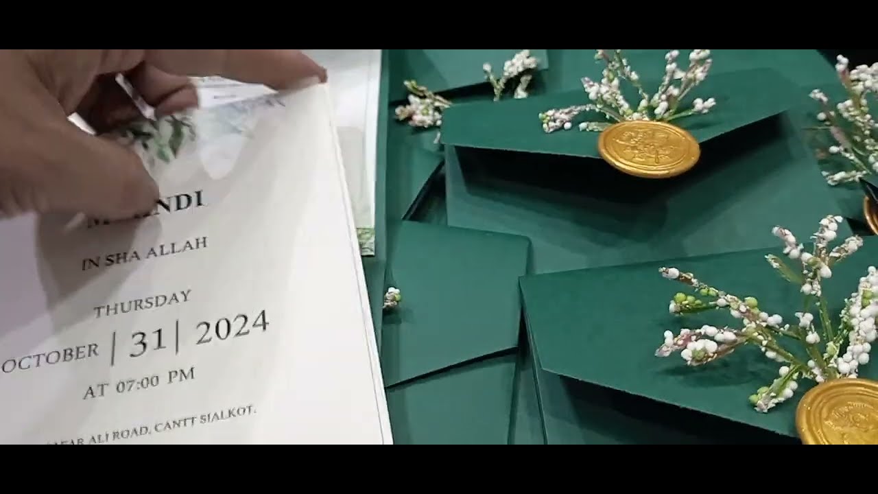 Wedding Card Design | Floral Wedding Card | Shadi Card | 03014479985 ...