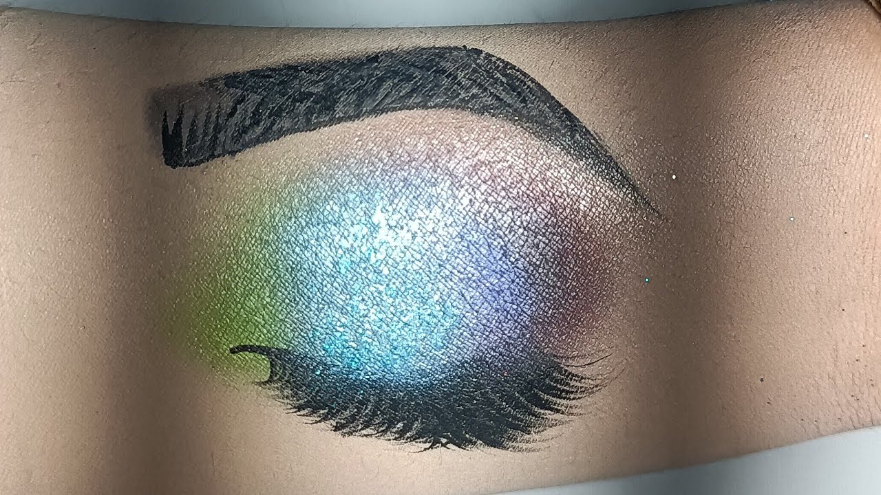 Colourfull eyeshadow practice on hand | shimery colour glitter| eye ...