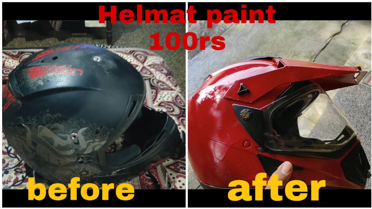 Helmat restore by spray paint |Helmat color spray|old helmat color ...