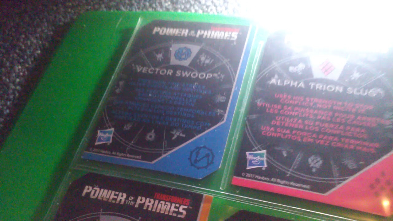 Transformers power of the primes and titans return cards - YouTube