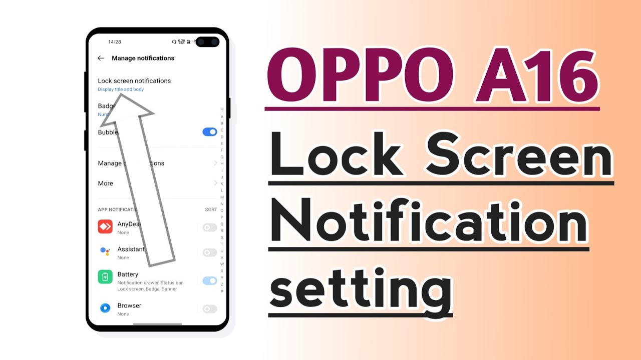 OPPO A16 Lock Screen Notification setting - YouTube