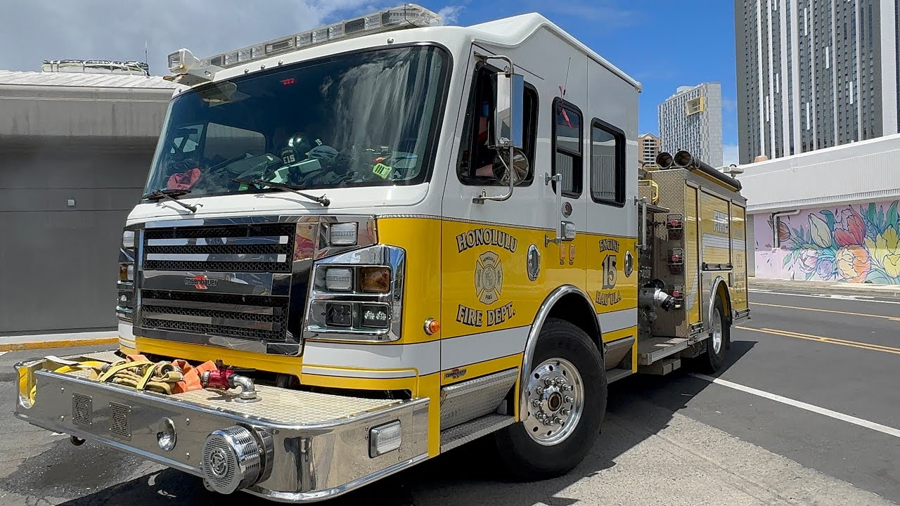 Honolulu fire department (first time) - brand newest engine 15 ...