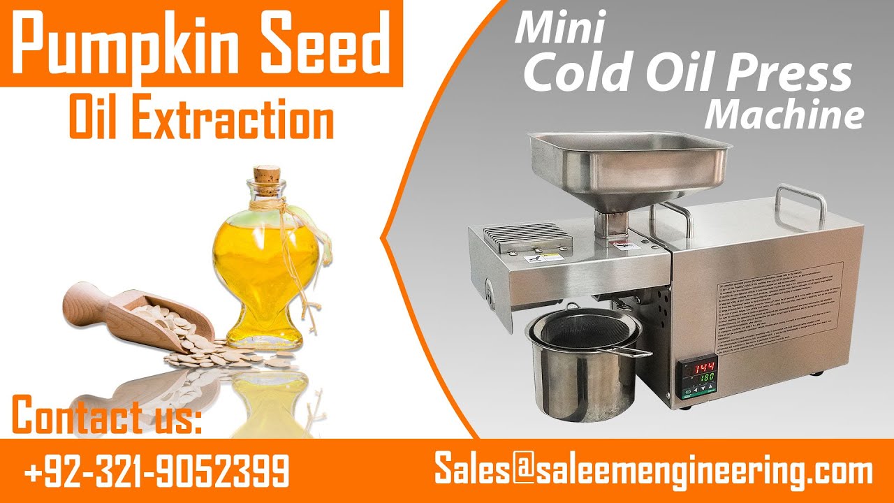 pumpkin oil extraction | Cold Oil Press Machine - YouTube