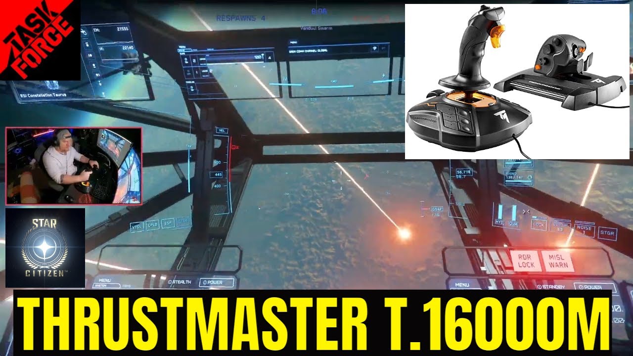 THRUSTMASTER T16000M HOTAS UNBOXING & Test Flight On Star Citizen - YouTube