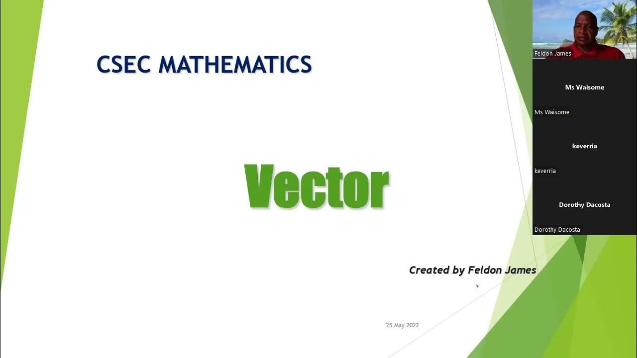 CSEC Math Vector 1 - YouTube