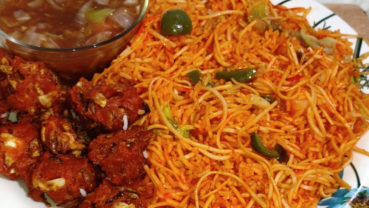 Schezwan Triple Fried Rice with Manchurian Gravy. - YouTube