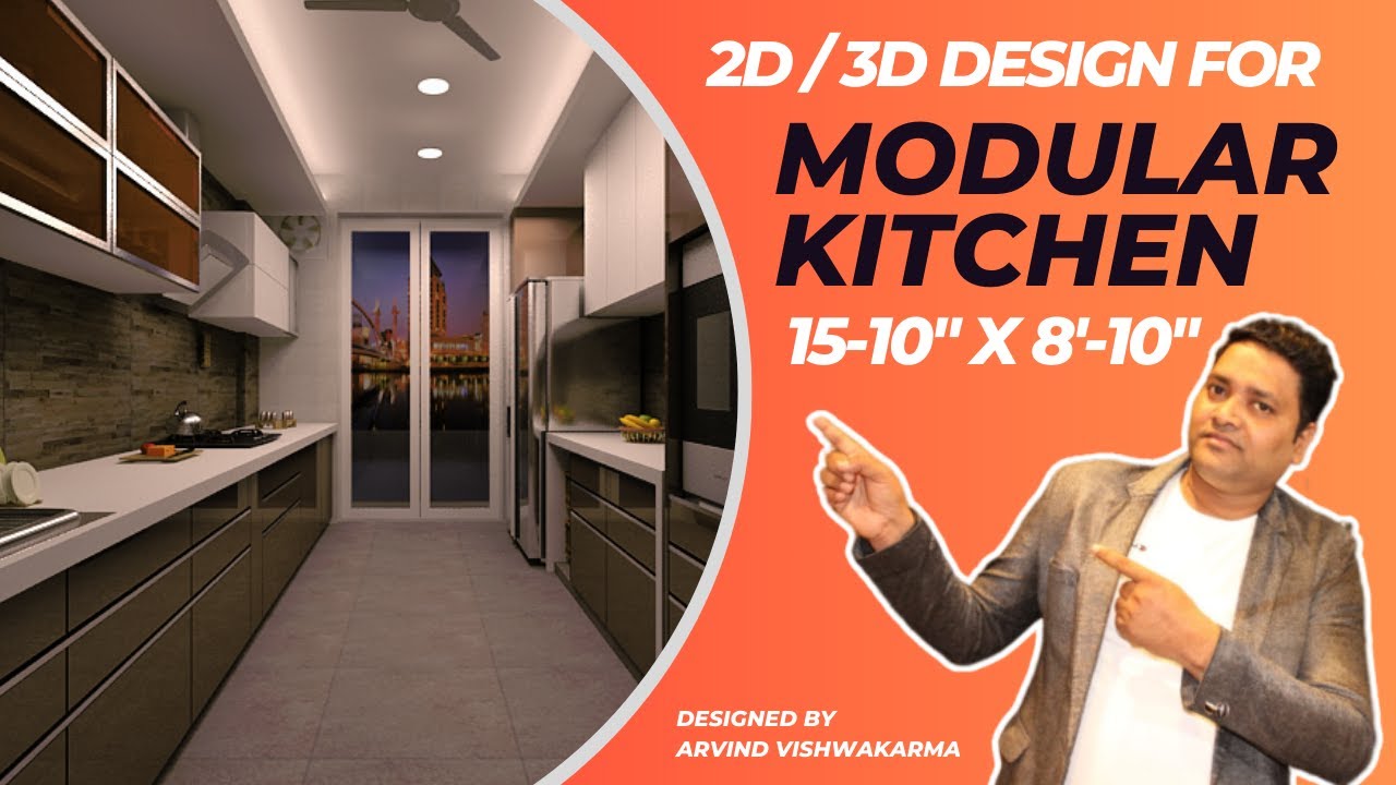 2D/3D Design for Modular Kitchen I Delhi Site I Arvind Vishwakarma ...