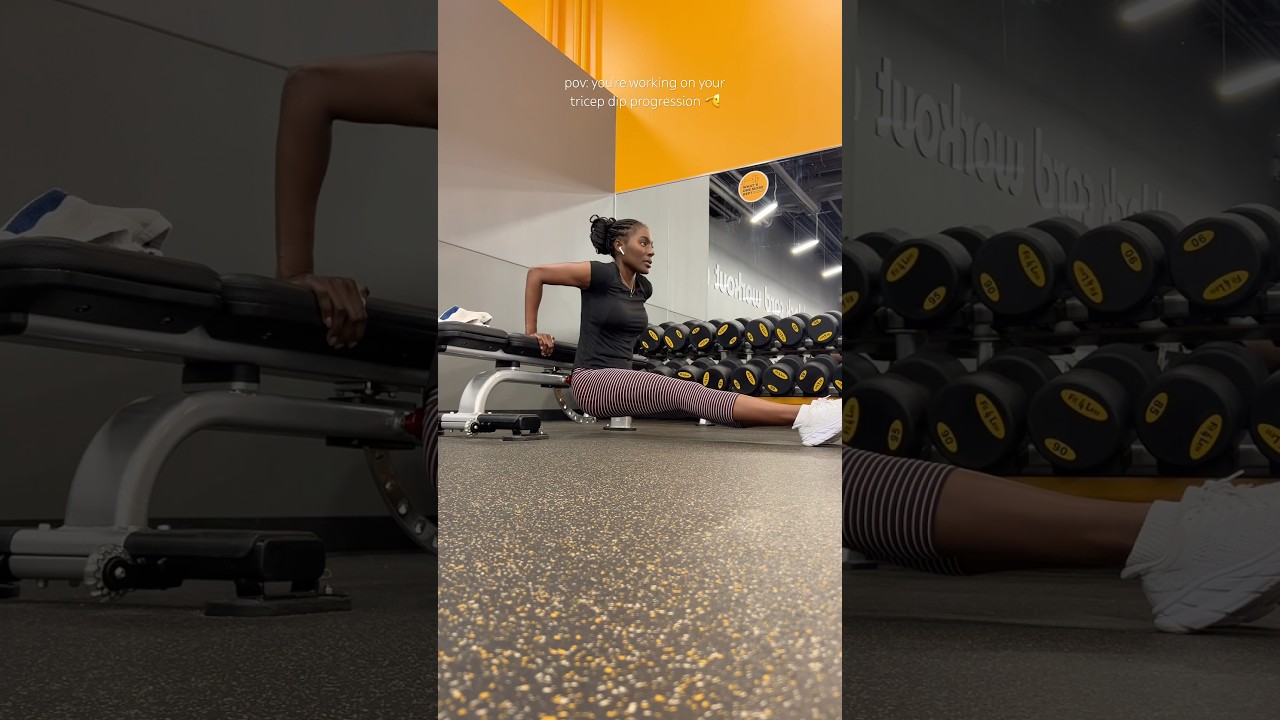 tricep dip progression 🫡 #tricepsworkout #triceps #tricepsexercise ...
