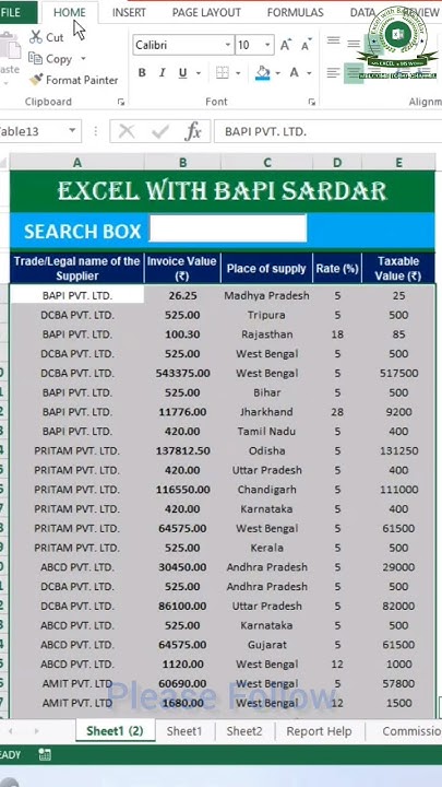 Create Dynamic Search Box Through Conditional formatting - #excelwithbapisardar #bapisardar # ...