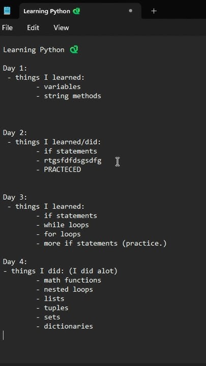 Day 4 Learning Python Coding Learningpython Programmingtips Python Youtube