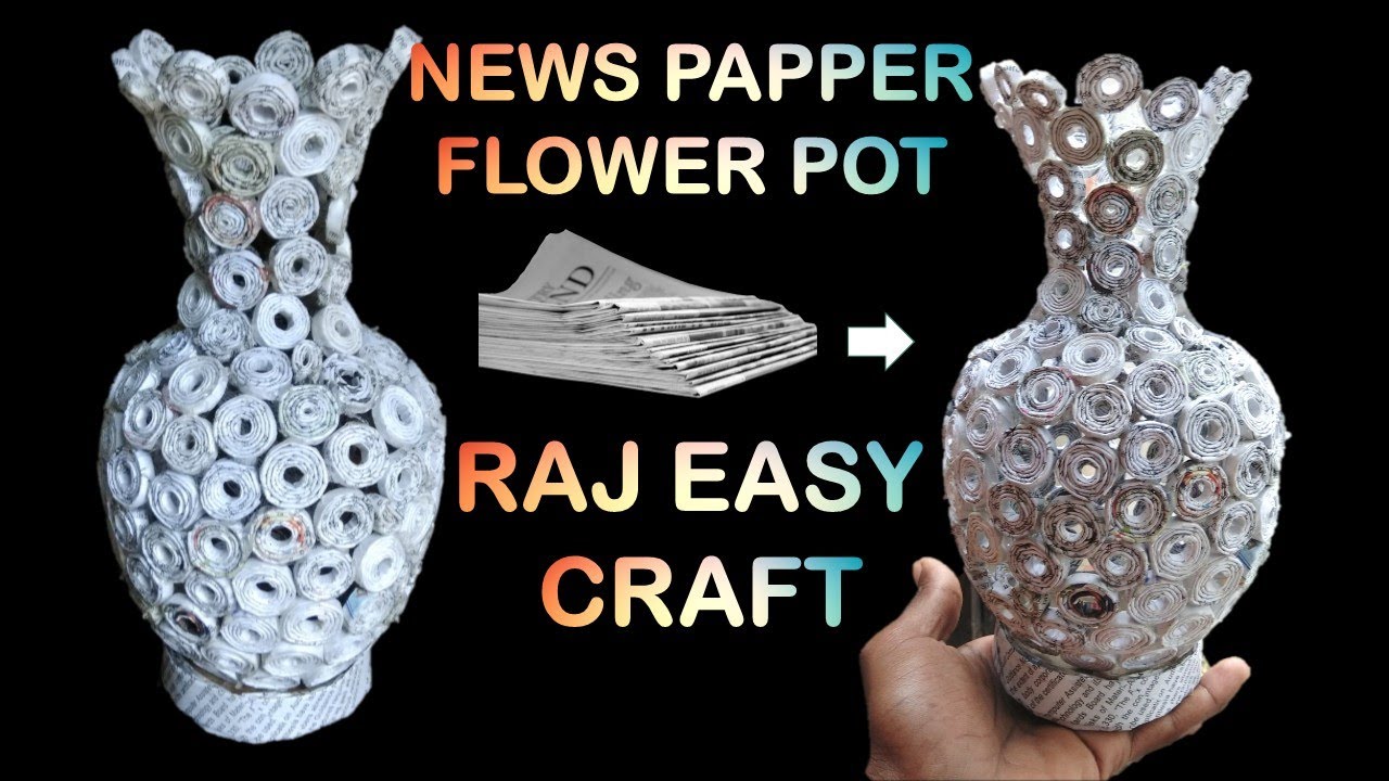 How To Make Newspaper Flower Vase Newspaper Crafts YouTube how-to-make-newspaper-flower-vase-newspaper-crafts-youtube