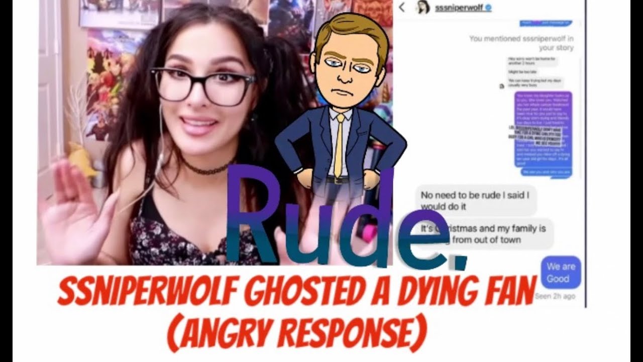 SSSniperWolf Ghosted a Dying Fan (My Angry Response) - YouTube