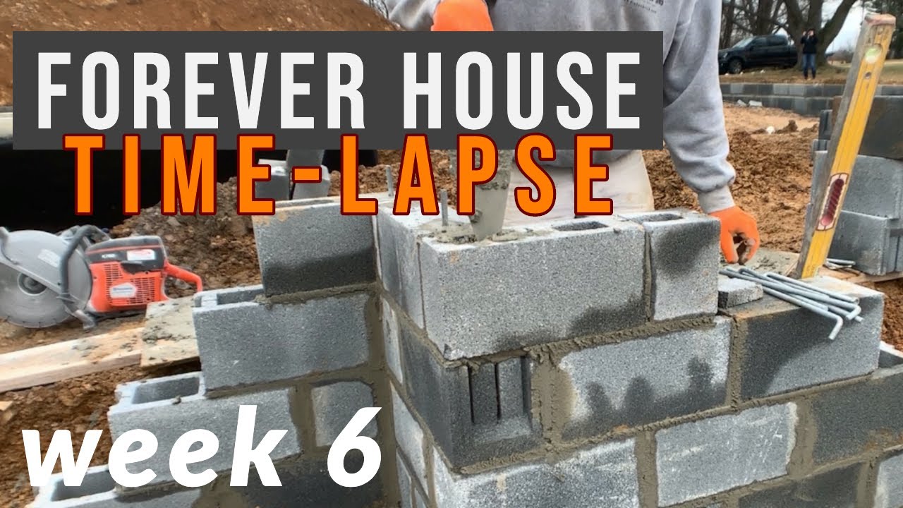 Home Build Time-Lapse | Week 6 | Forms, snow and cinder block! - YouTube