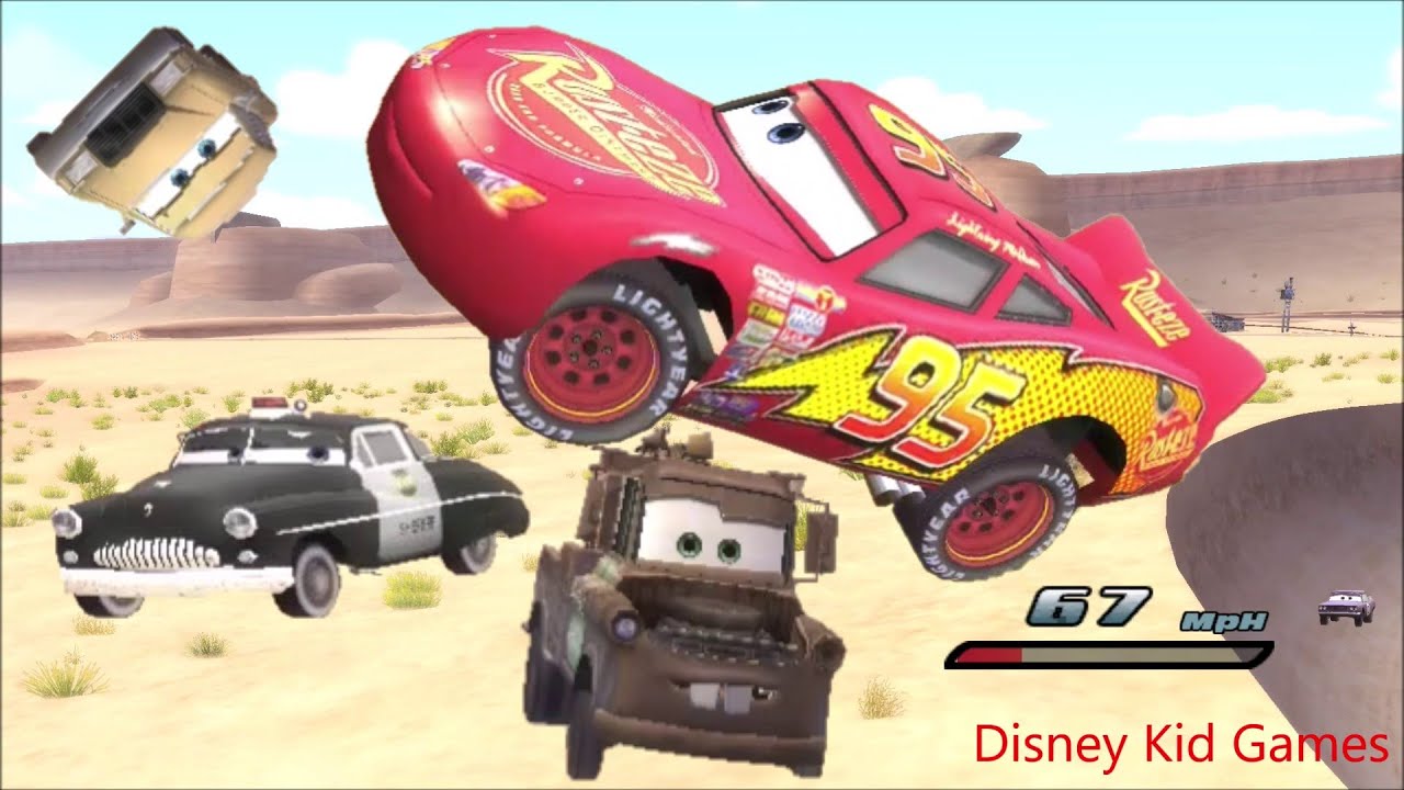Disney Pixars Cars Movie Game - Crash Mcqueen 449 - Hello Mater - YouTube