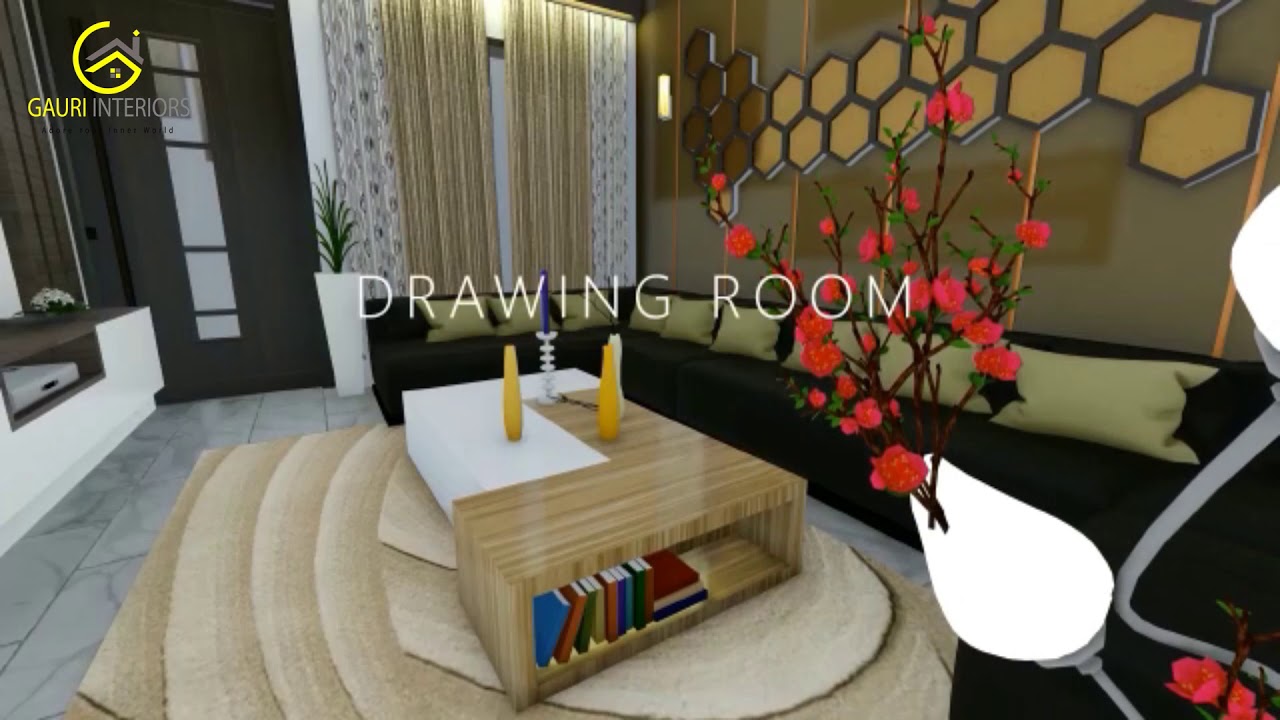 Drawing room Interior Animation - YouTube