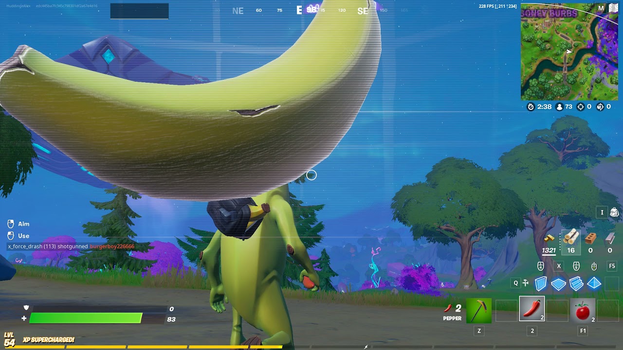 Eating a banana With peely in fortnite - YouTube