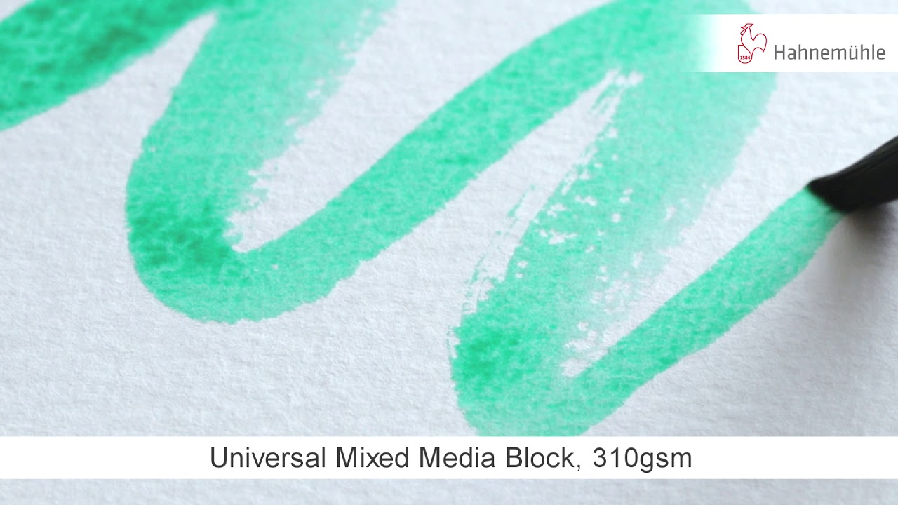 Hahnemühle Universal Mixed Media Block - Watercolour - YouTube