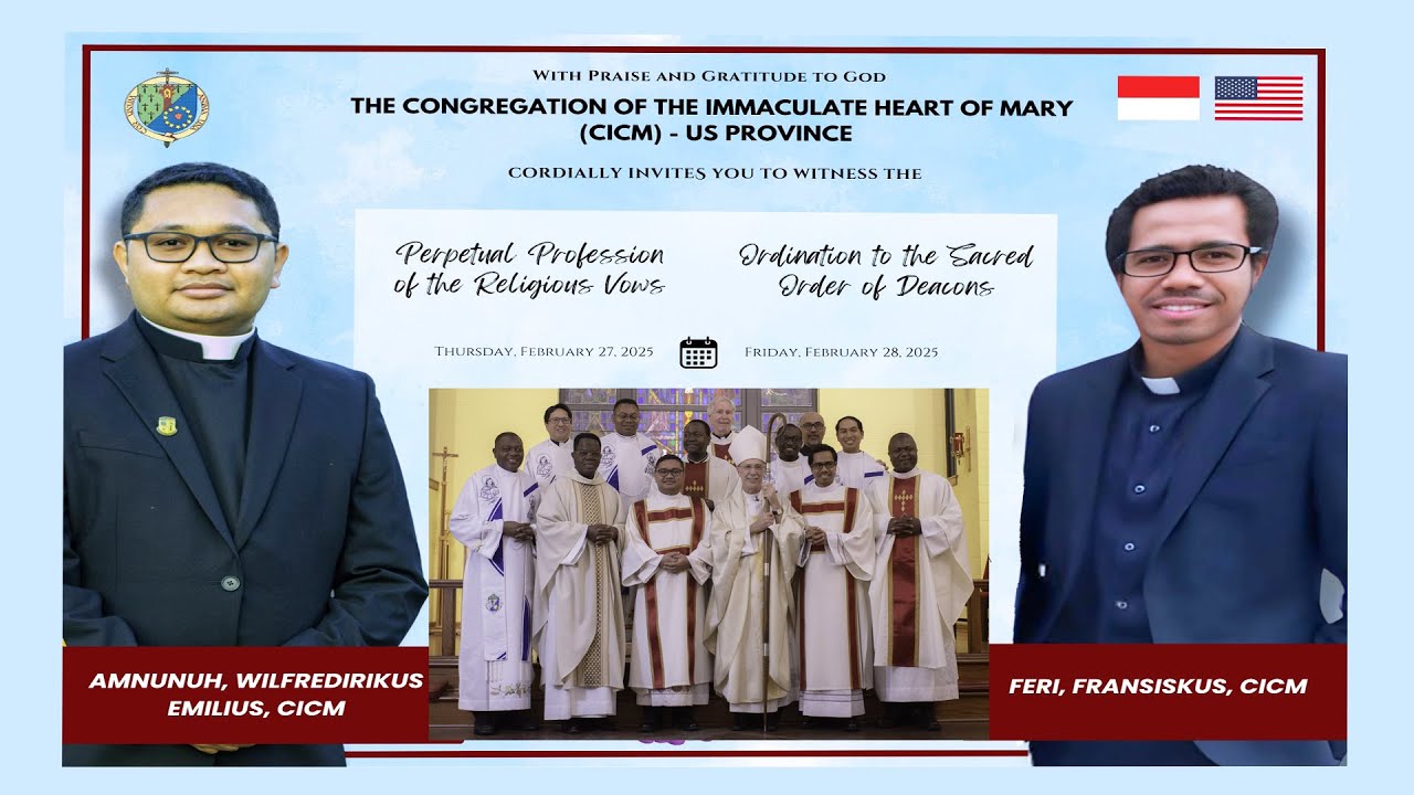 Ordination to the Sacred Order of Deacons, CICM - YouTube