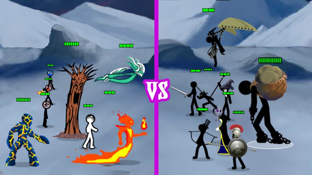 All Elemental Units Vs All Order Units - Stick War - YouTube