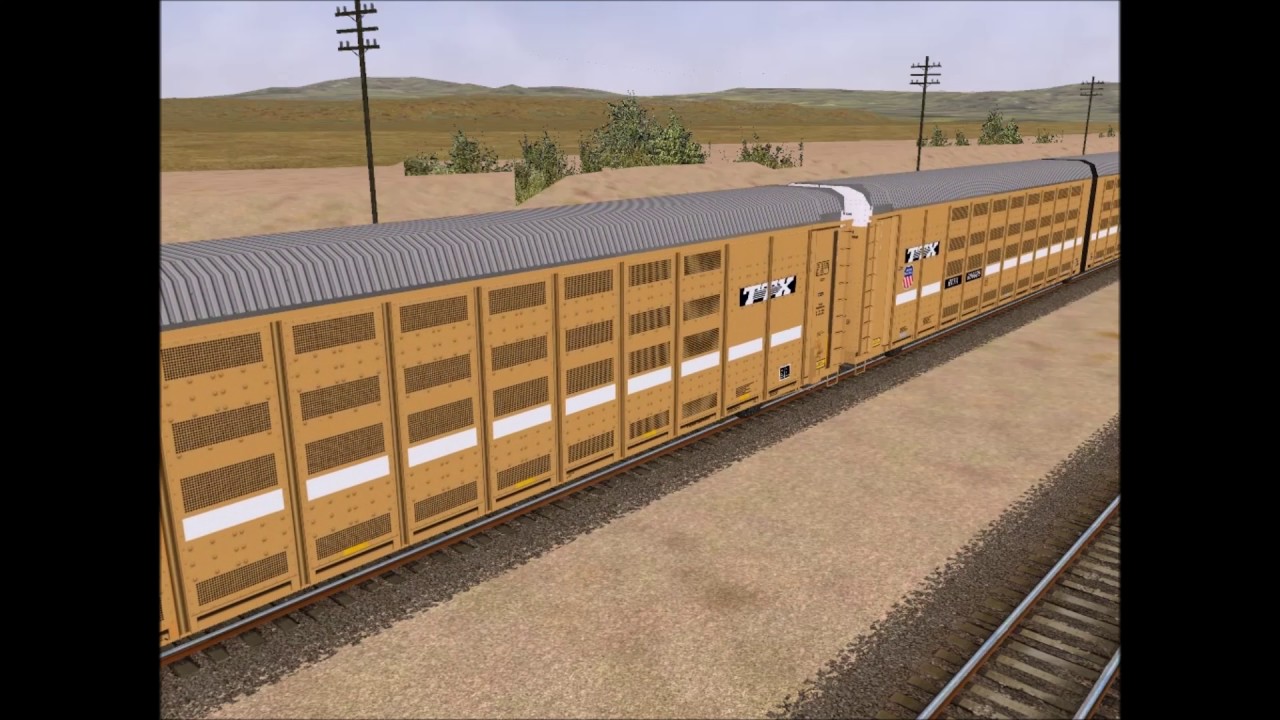 MSTS Thrall Articulated Autoracks Union Pacific & TOAX - YouTube