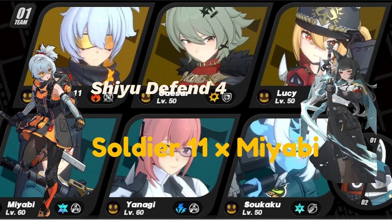 Shiyu defend 4 Soldier 11 (M0, S0) X Miyabi (M0, S0) Ftp Build Team ...