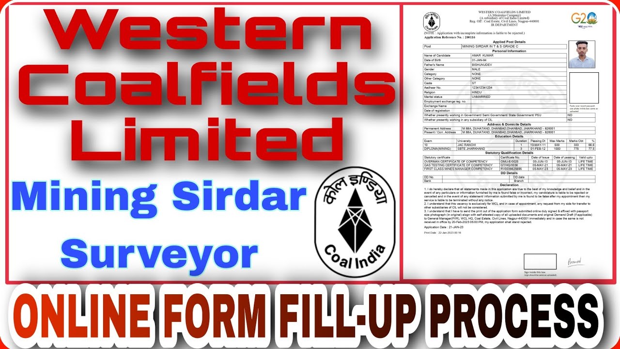 WCL || WCL FORM FILLUP ||WCL FORM KAISE BHARE || WCL FORM || WESTERN ...