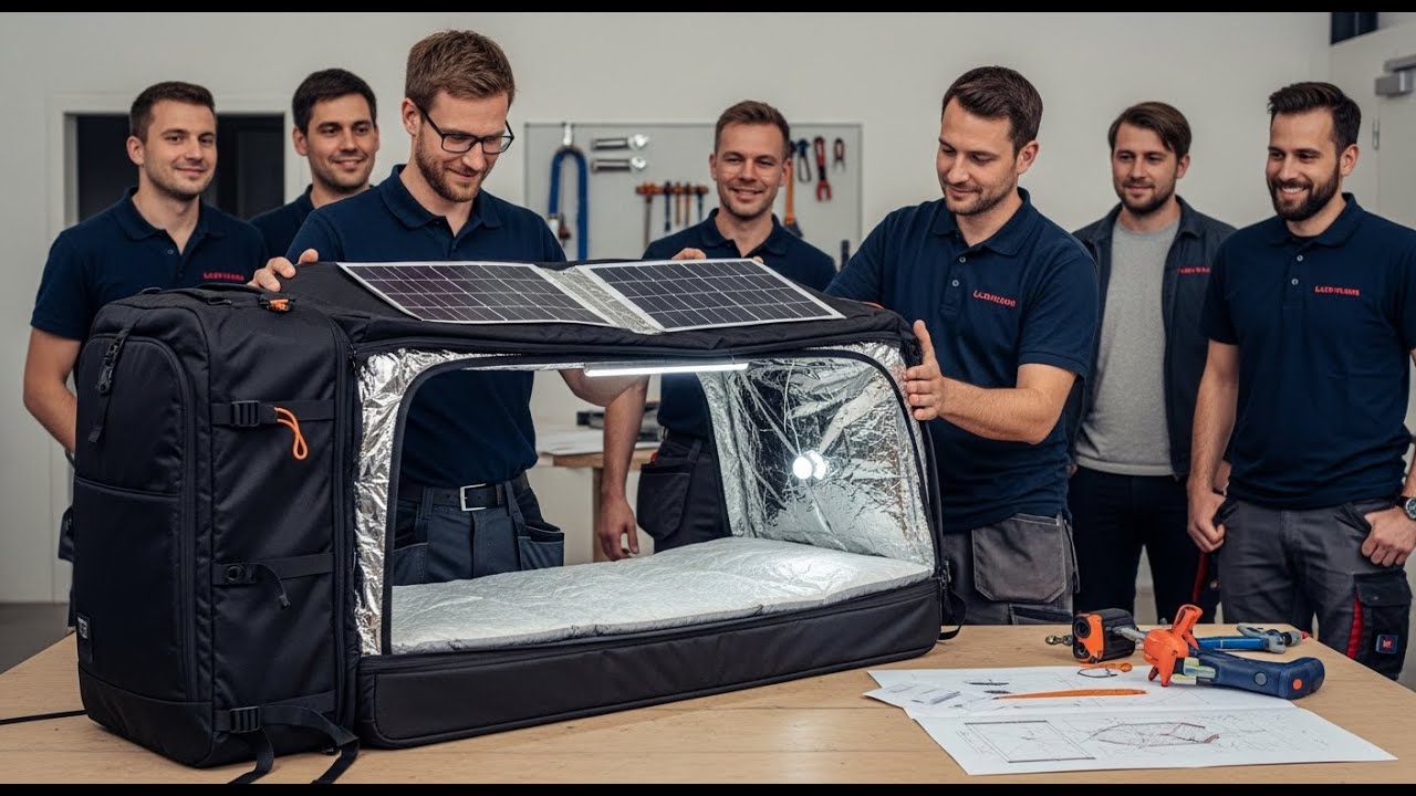 German Innovators Create Backpacks that unfold into Solar Powered ...