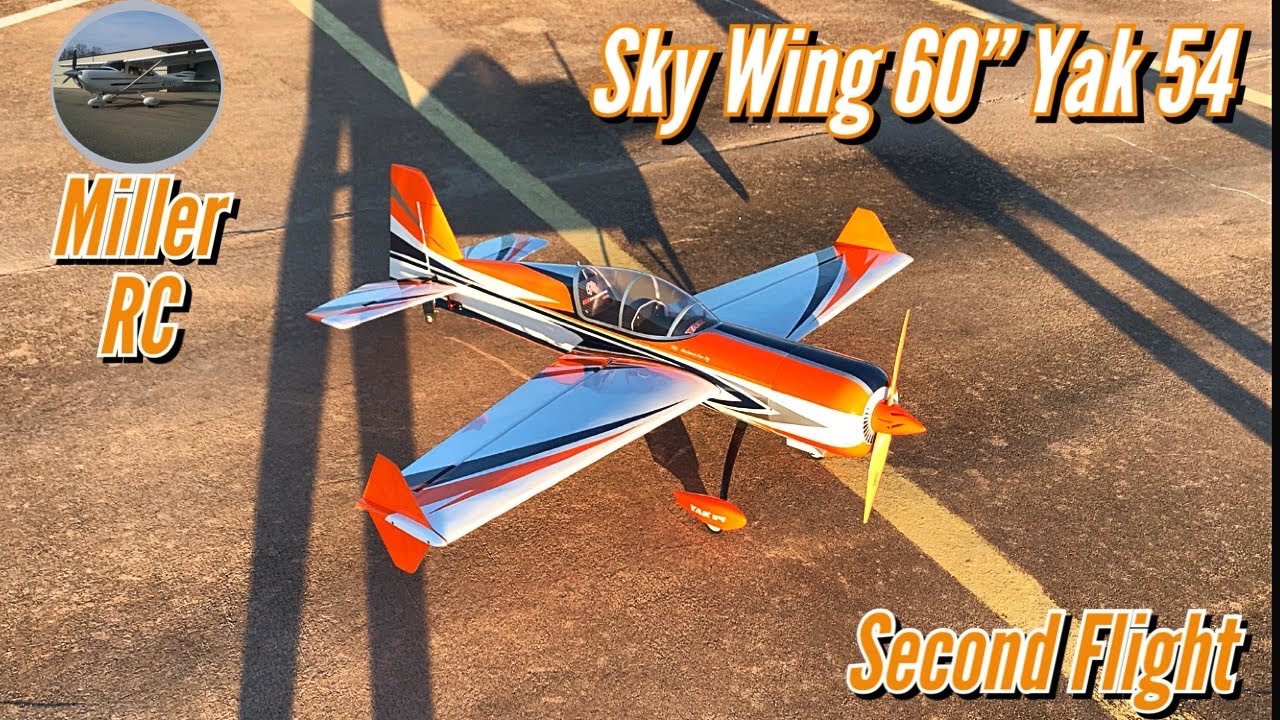 SkyWing 60" Yak 54 Second Flight - YouTube