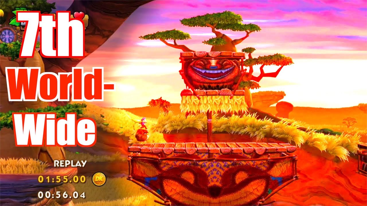 DKCTF Switch | my 4th Worldwide Places in World 3-1 - YouTube