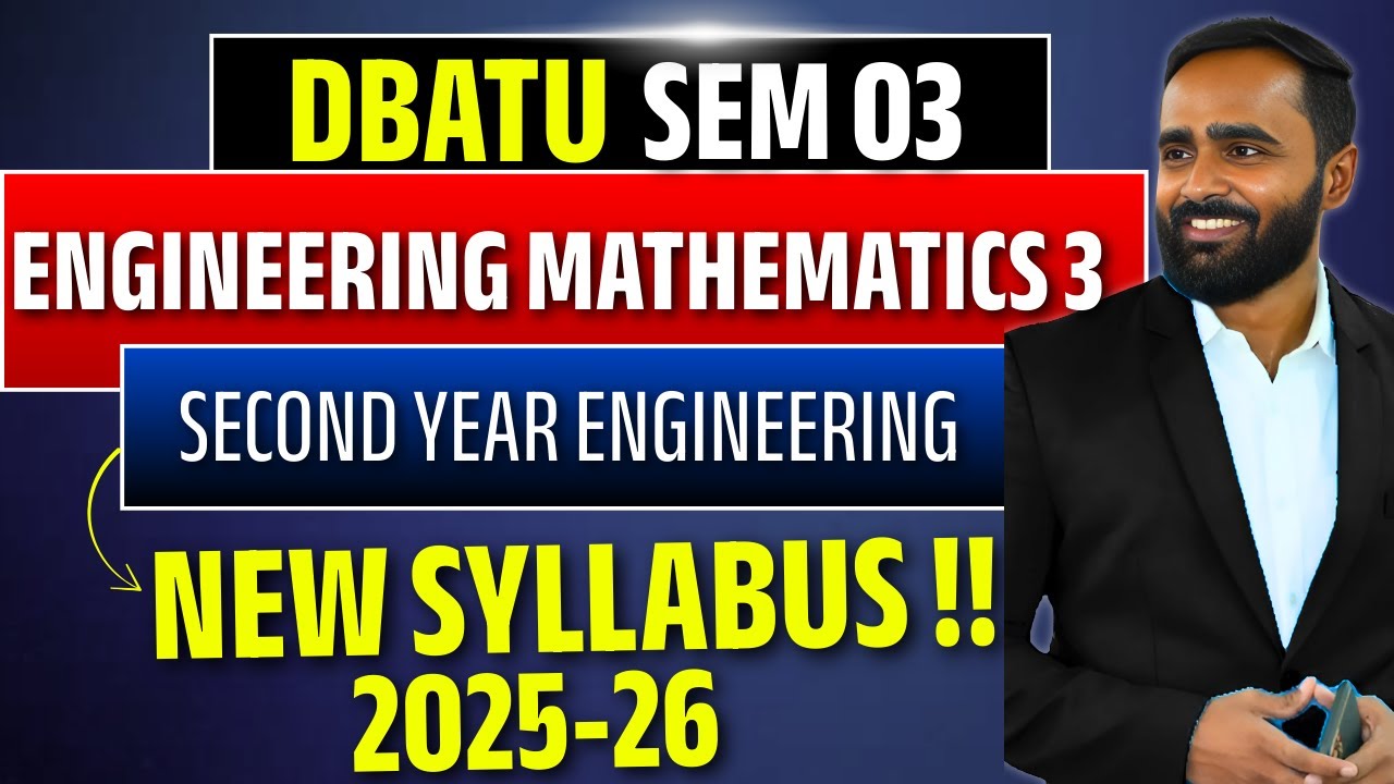 Engineering Mathematics 3 | DBATU | NEW SYLLABUS | Second Year ...