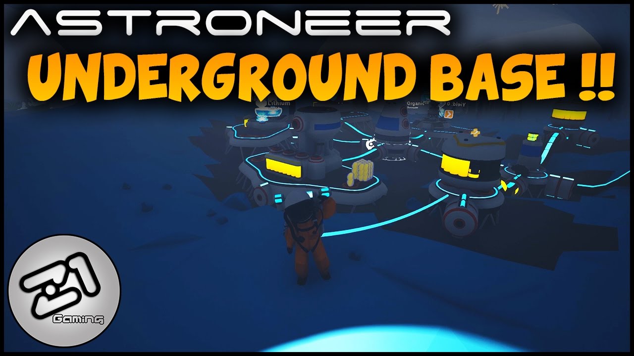 Astroneer Underground Base Tundra Planet ! | Lets play astroneer ...