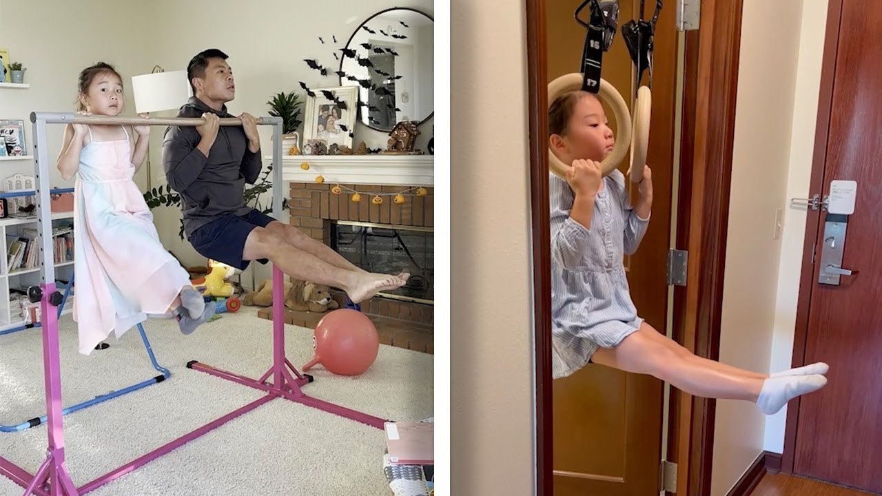 Young Girl Does Workout Challenges At Home - YouTube