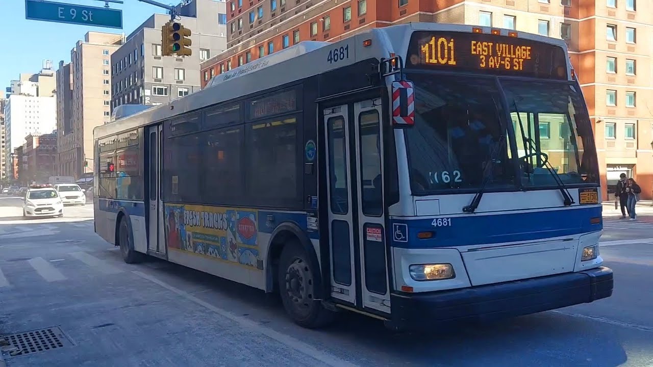 MTA NYCT Bus: 2010 Orion NG Hybrid [#4681] M101 Limited at 3rd Avenue ...