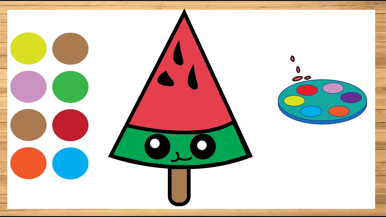 How to draw Watermelon Ice Cream🍉🍨| DRAW AND COLORING 🎨🍉 - YouTube
