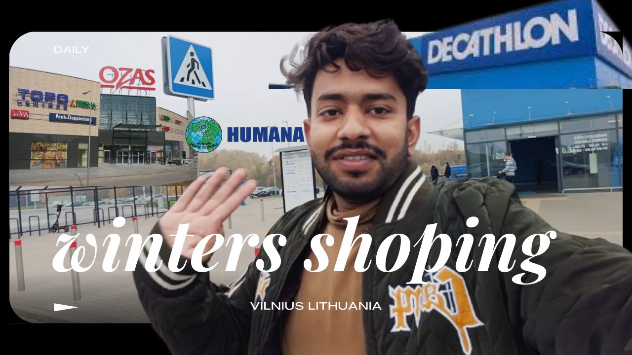 Winters Shopping in Vilnius Lithuania | OZAS Mall | Humana | Decathlon ...