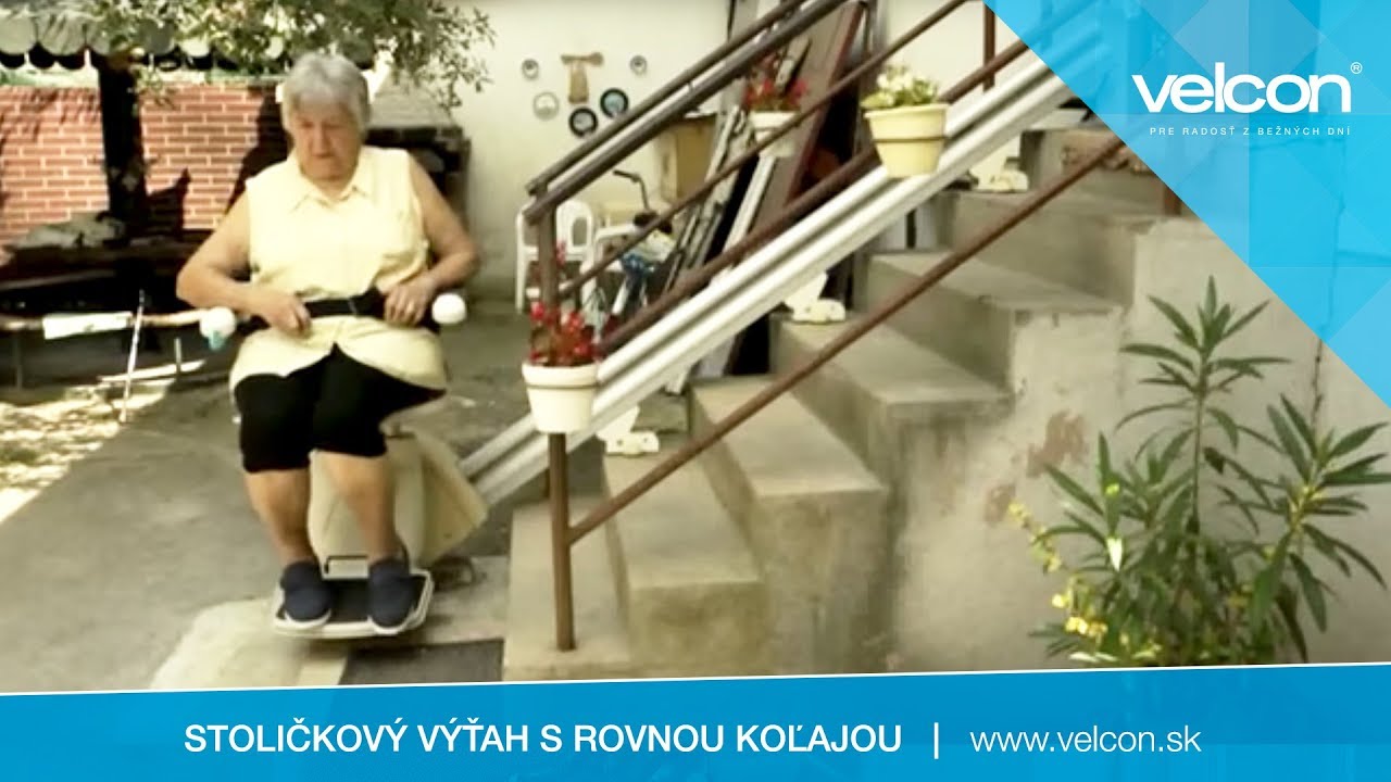 Priamy stoličkový výťah na schody – MINIVATOR 1000 - YouTube