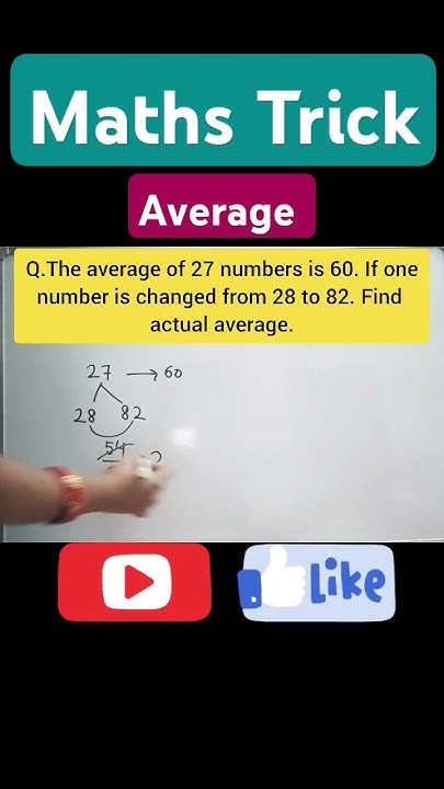Average🎯 Maths trick and Shortcuts 💯 Best Short Method 📝 #yt #ytshorts #youtube #youtubeshorts ...