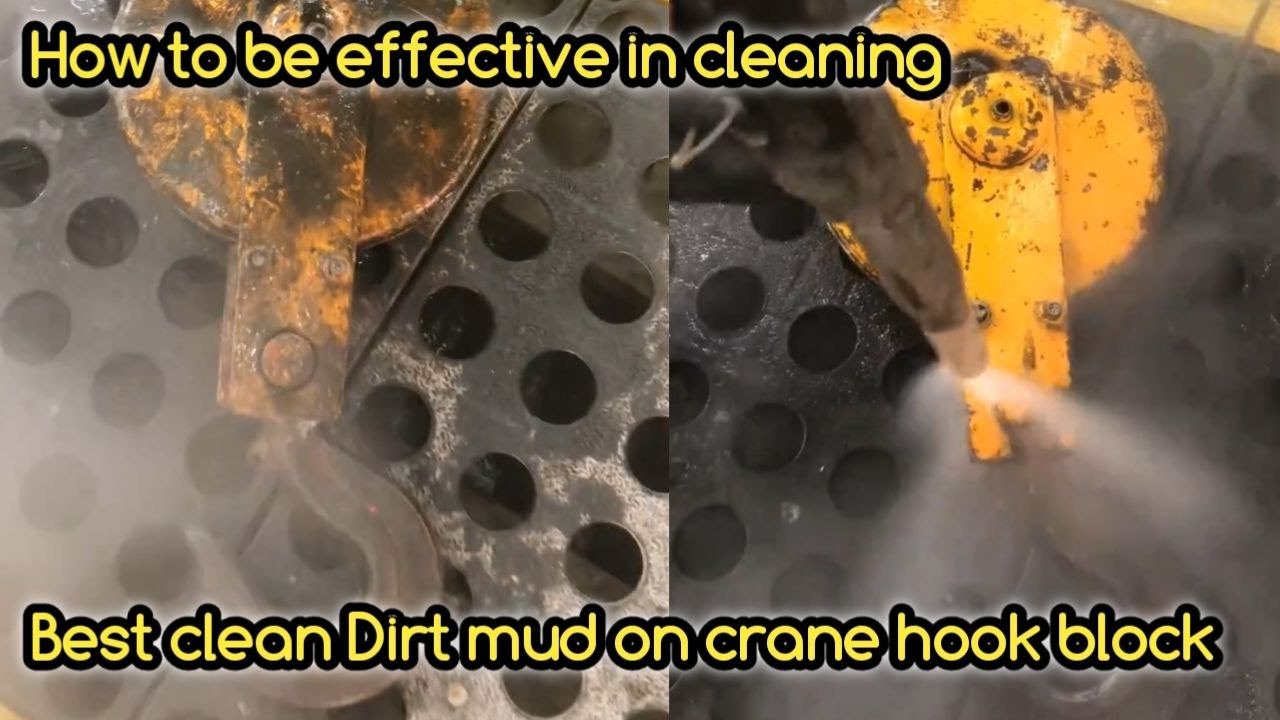How to be effective in cleaning best clean dirt mud on crane hook block ...