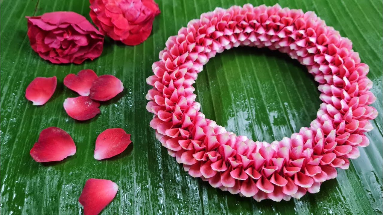 How To Make Rose Petals Garland Round Garland how-to-make-rose-petals-garland-round-garland