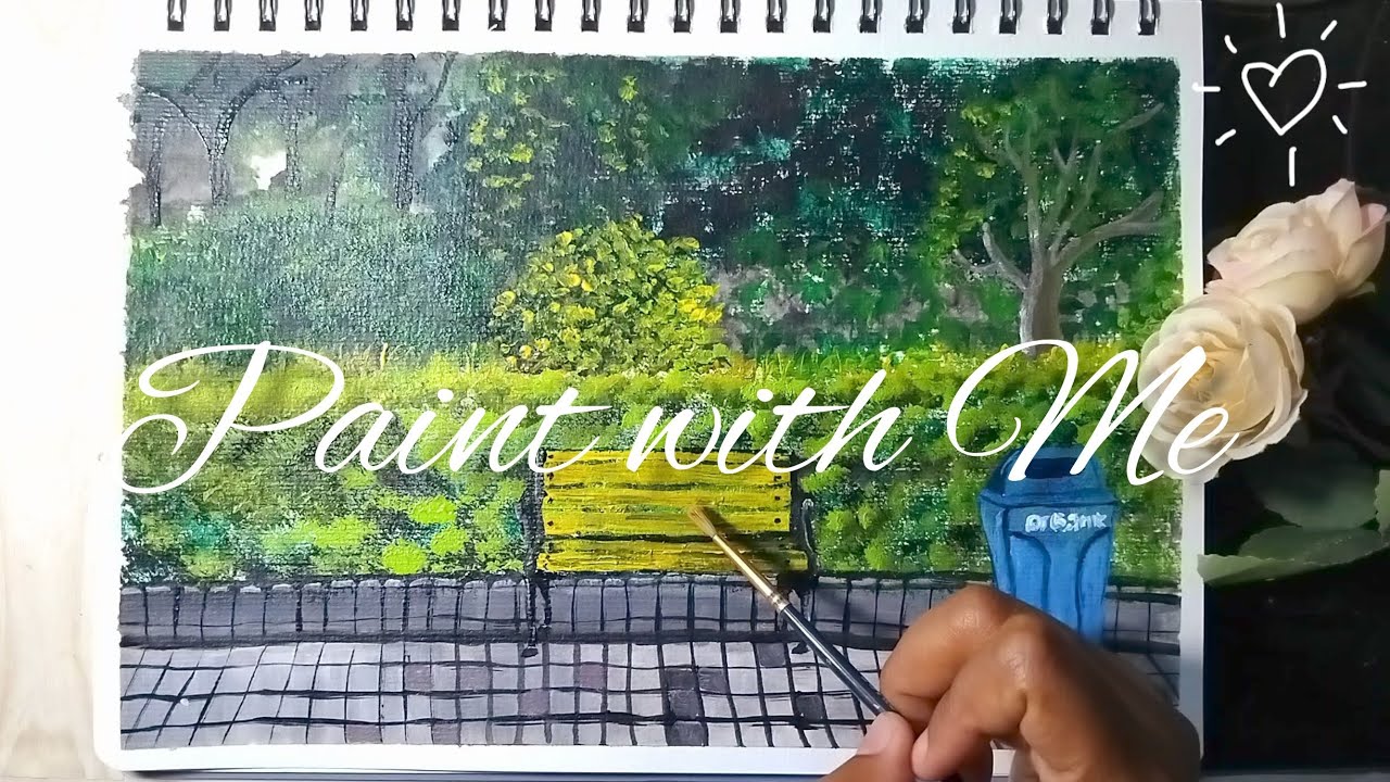 How I Paint Parks Vibes | For Beginner | Acrylic Painting Tutorial ...