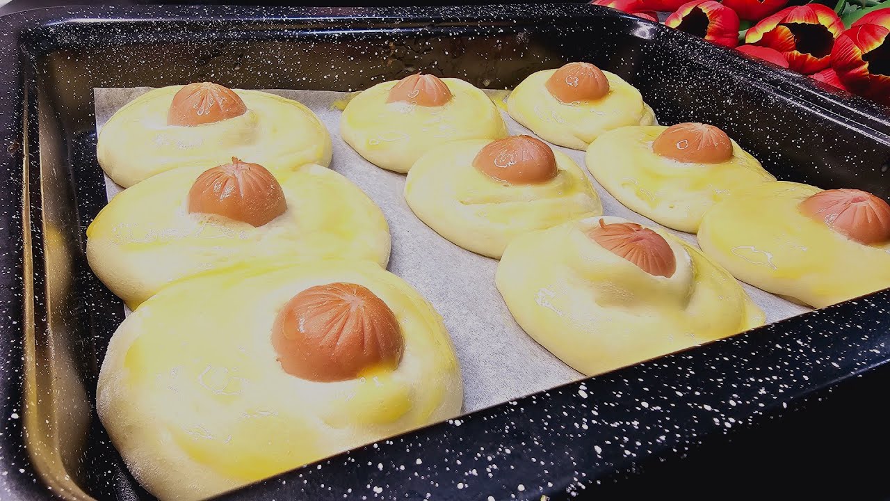 You will love this trick! Delicious snack with airy dough and sausages ...
