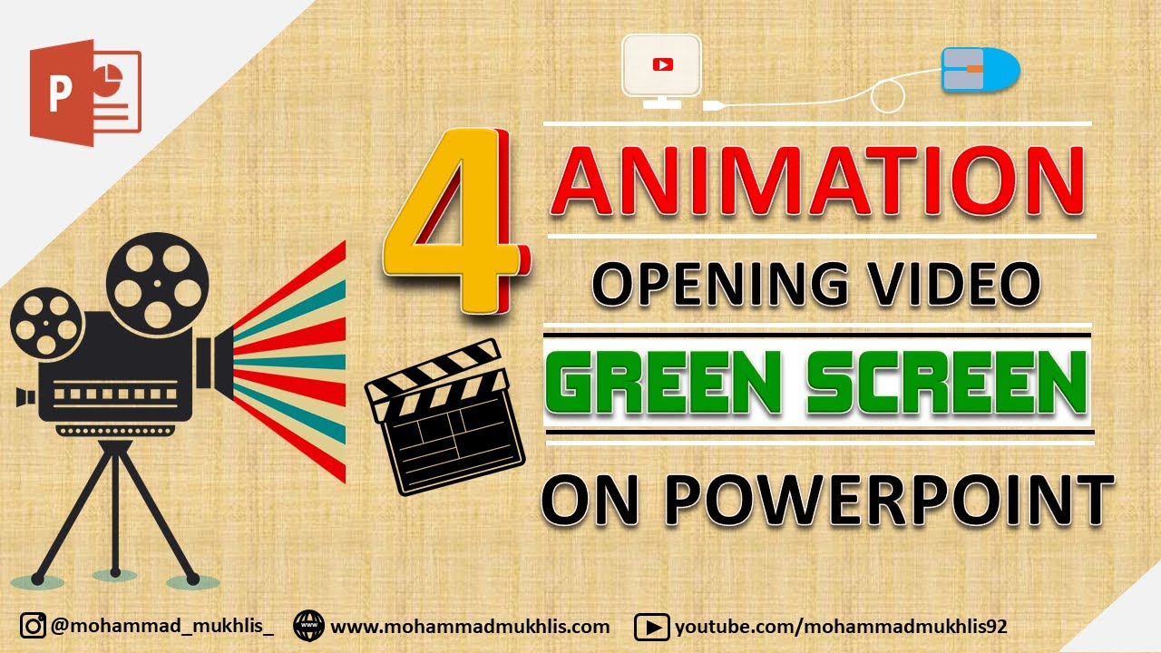 4 ANIMATION OPENING VIDEO & GREEN SCREEN DI POWERPOINT - YouTube