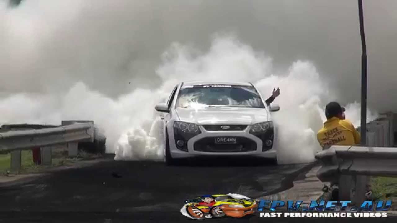 DRE4MN FORD FG F6 BURNOUT AT KANDOS 2015 - YouTube