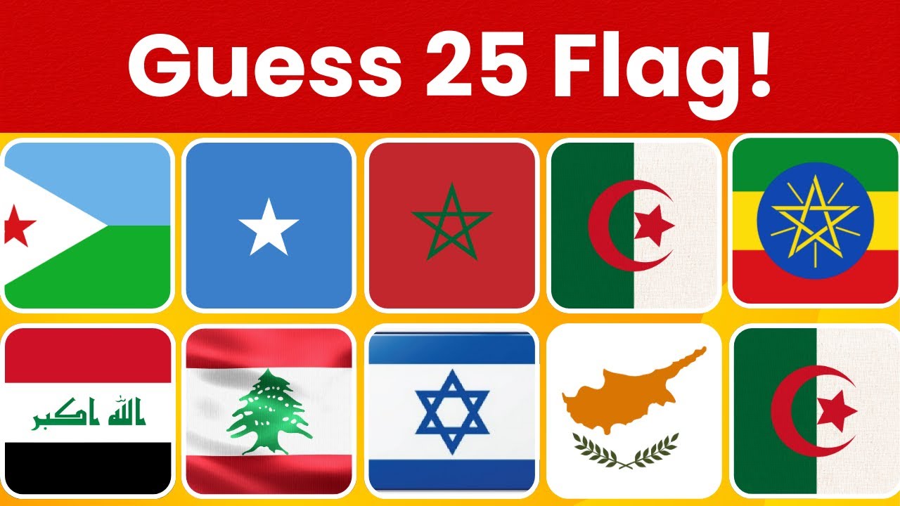 Guess The Flag Quiz | 25 Flags Challenge (Level 9–10) - YouTube